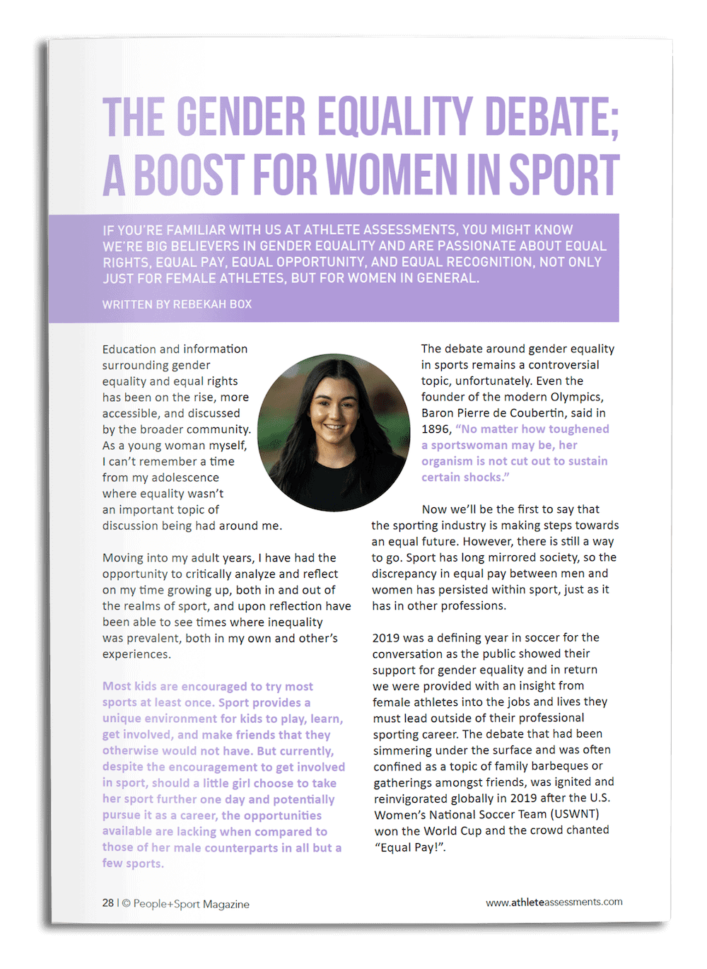 The Gender Equality Debate: A Boost for Women in Sport | Athlete ...